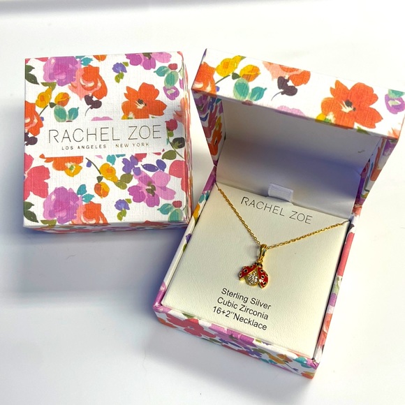 Rachel Zoe | Jewelry | New Rachel Zoe Gold Cz Lady Bug Pendant Necklace ...